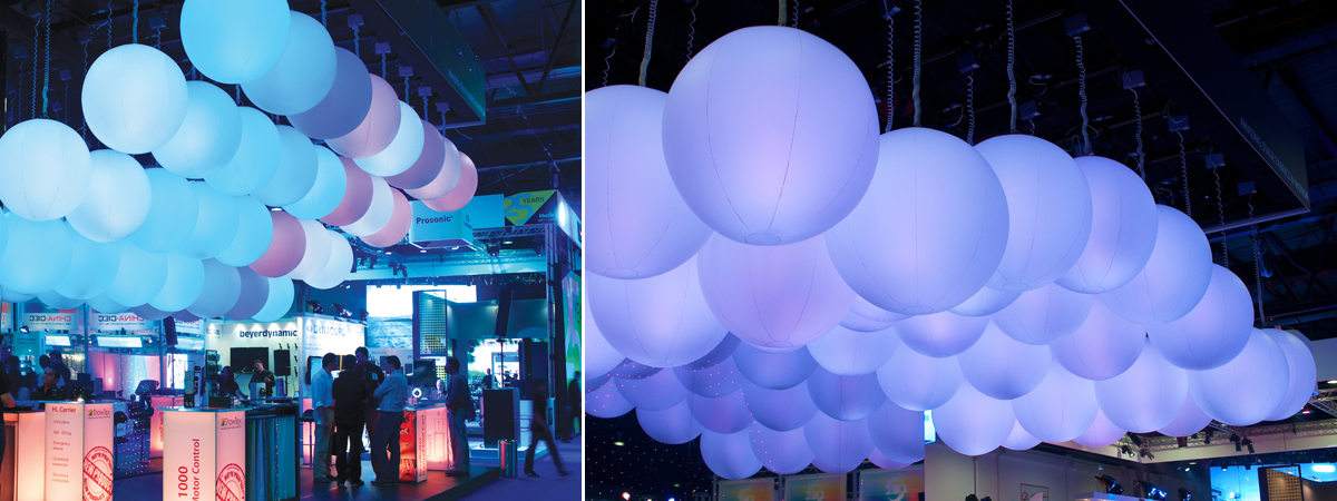 Inflatable Projection Sphere: measuring up to 6 meters in diameter.