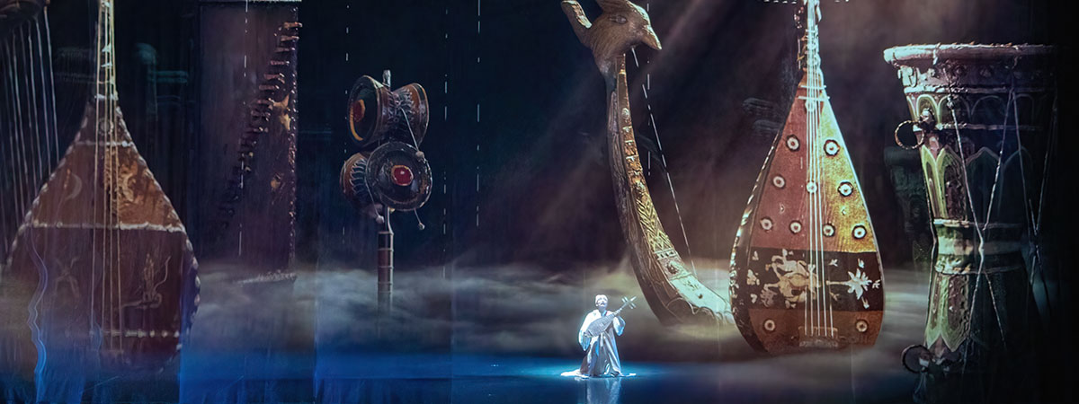 Creative projection surfaces at musical Ancient Sound of Dunhuang